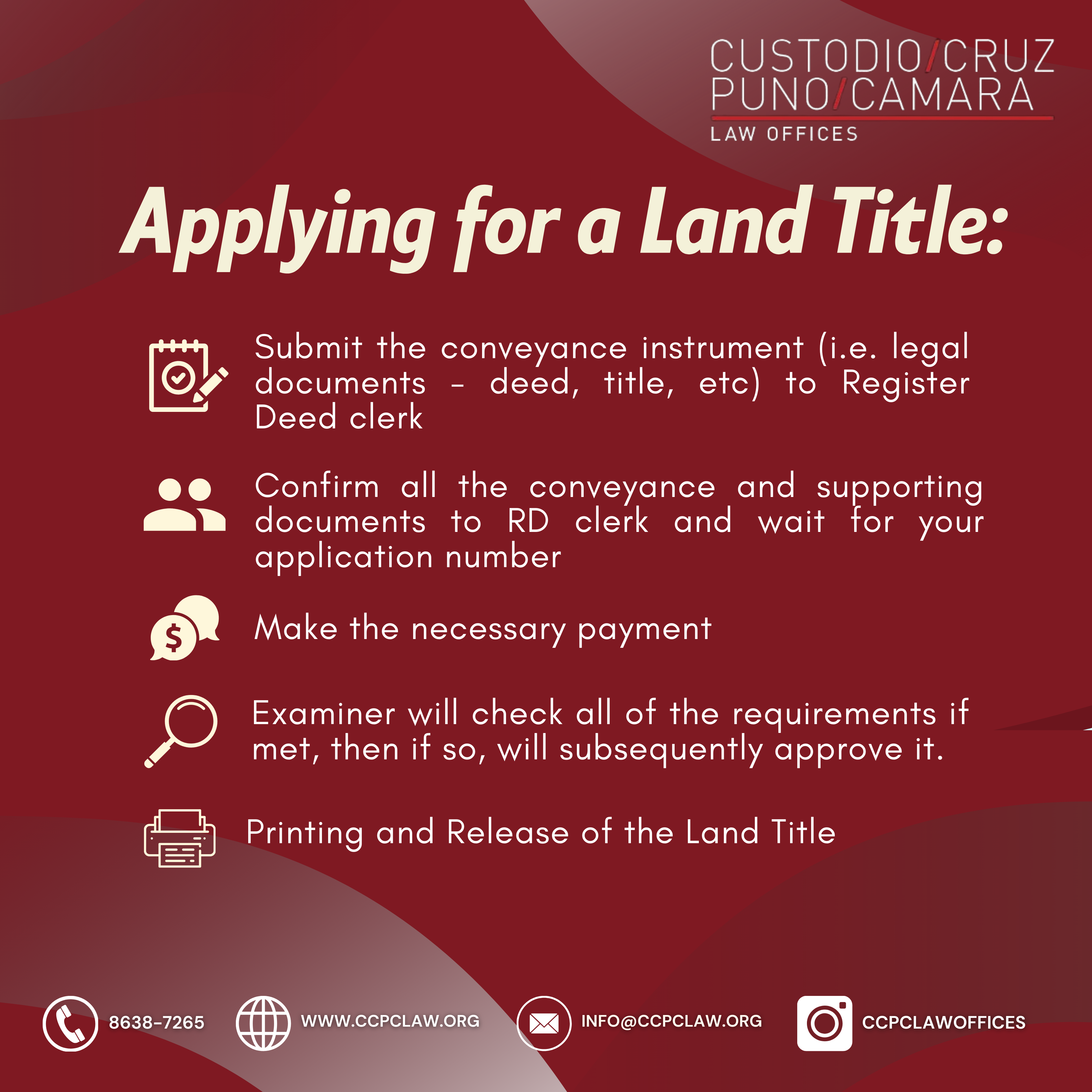 Steps in Applying for Land Title - Custodio Cruz Puno and Camara Law ...