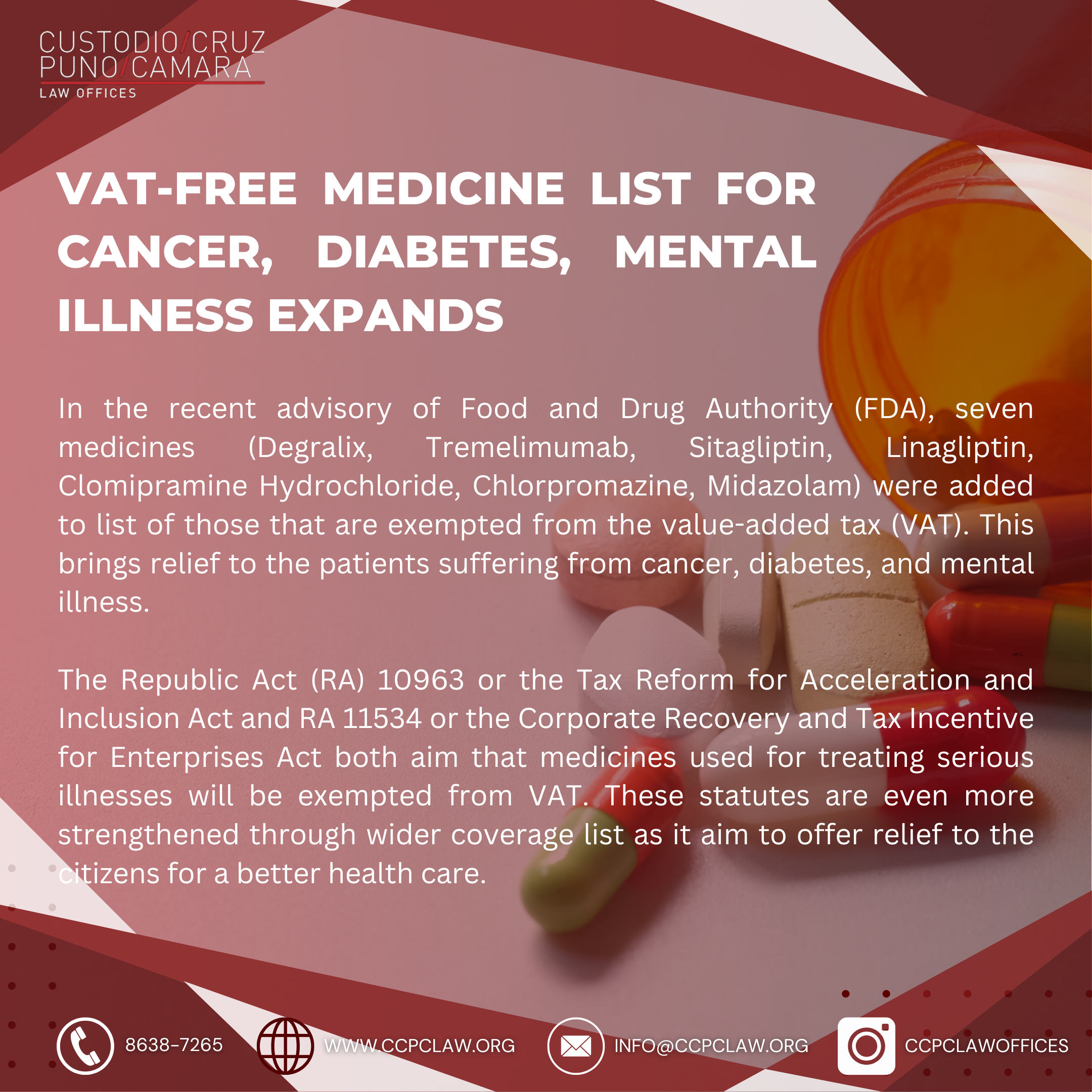 VAT-Free Medicine List For Cancer, Diabetes, Mental Illness Expands ...